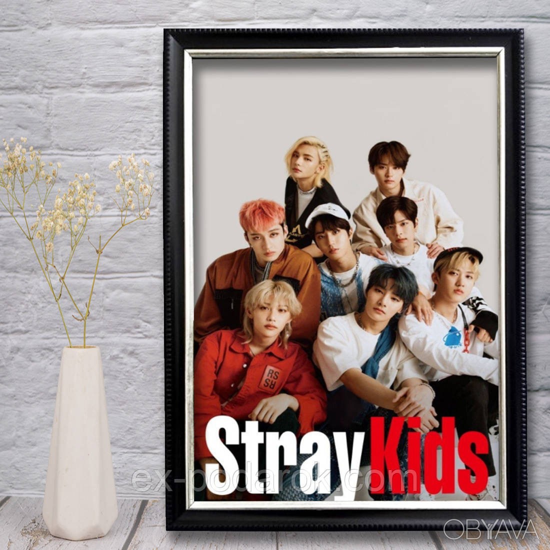 ᐈ Плакат постер K-Pop Stray Kids в рамке / Стрей Кидс постер 01 ᐈ ...