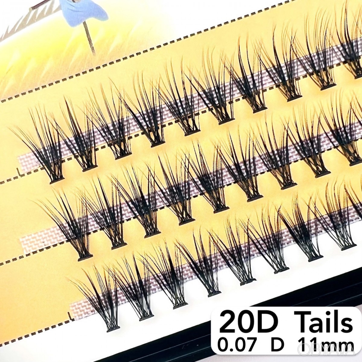 ᐈ Вії Nesura Eyelash Tails 20D, 0, 07, вигин D, 11 мм, 60 пучків ...