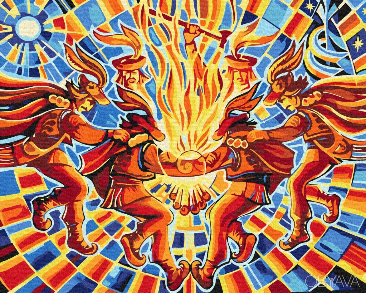 ᐈ Картины по номерам "Танец «Аркан» © Oleg Loburak" раскраски по цифрам. 40*50 см. ᐈ Харків 285 ...
